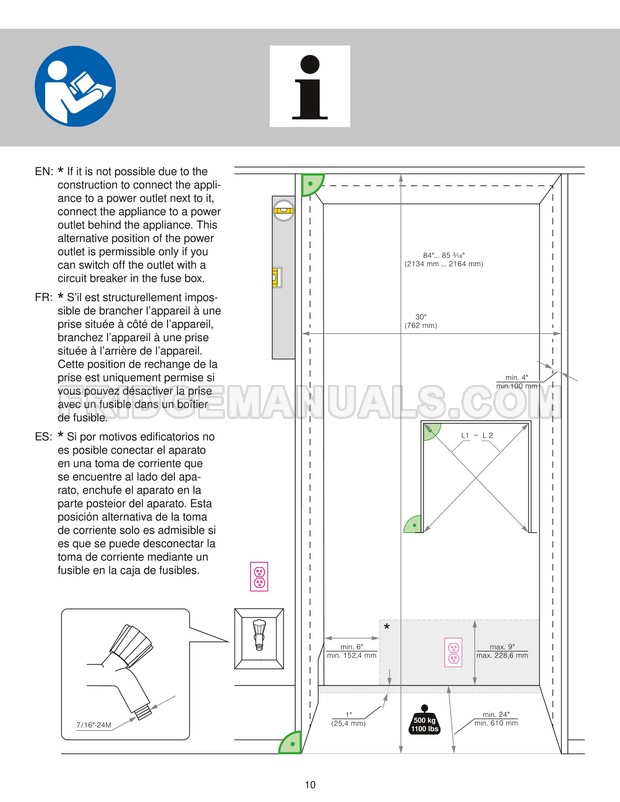Bosch B30IB905SP Installation Instructions