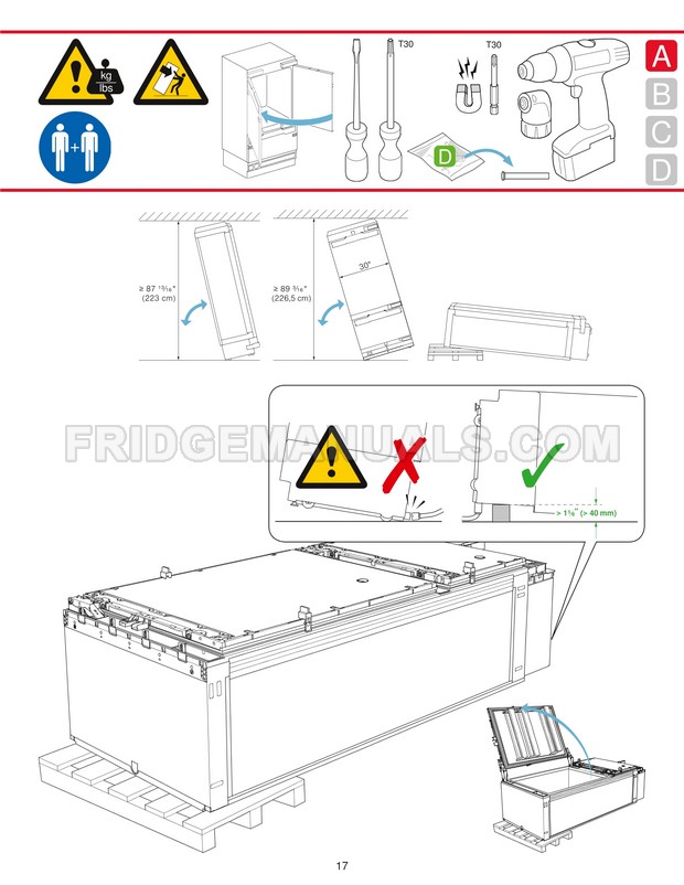 Bosch B30IB905SP Installation Instructions